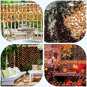 Fall Leaf Garland - Fall Leaves Decor Autumn Leaf Garland Hanging Vines Artificial Fall Maple Leaves 12 Pack - Thanksgiving Halloween Leaves Garland Christmas Decor for Home Garden Party Fireplace