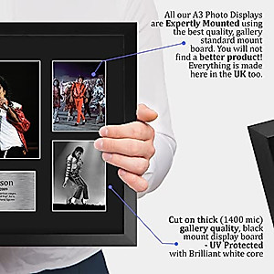 HWC Trading Michael Jackson Musician 16 x 12 inch (A3) Printed Gifts Signed Autograph Picture for Music Memorabilia Fans - 16" x 12" Framed
