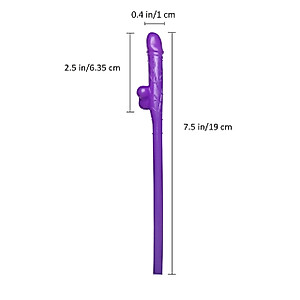 Bachelorette Party Penis Straws - Set of 30 pcs Pink, Black, Purple - Best Bride Shower Decoration