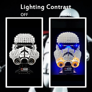 FRIFUN LED Light Set Compatible with Lego Stormtrooper Helmet 75276 (NOT Included The Model Sets)