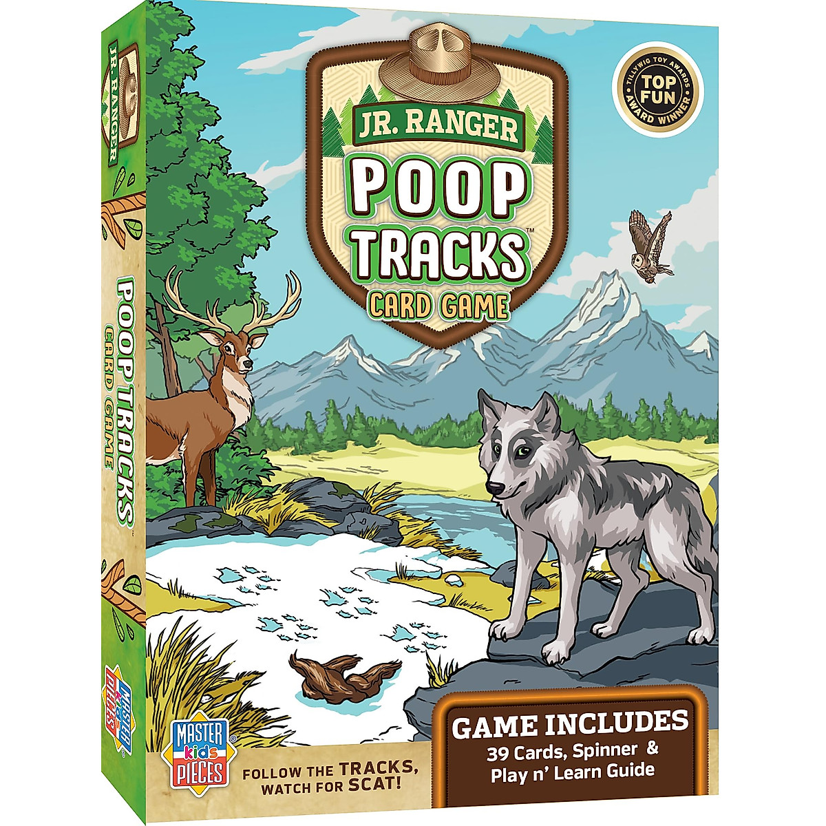 Masterpieces Jr Ranger Poop Tracks Card Game, Ages 6+, 2-6 Players, Medium