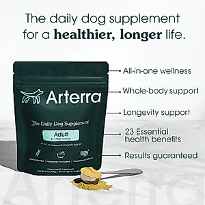 All-in-One Dog Supplement for Advanced Wellness & Longevity, 46 Premium Ingredients for Health Aging, Hip & Joint, Cognition, Skin, Gut & Organs, Vet-Formulated, Adult Formula 2-7 Yrs, 4.9 oz