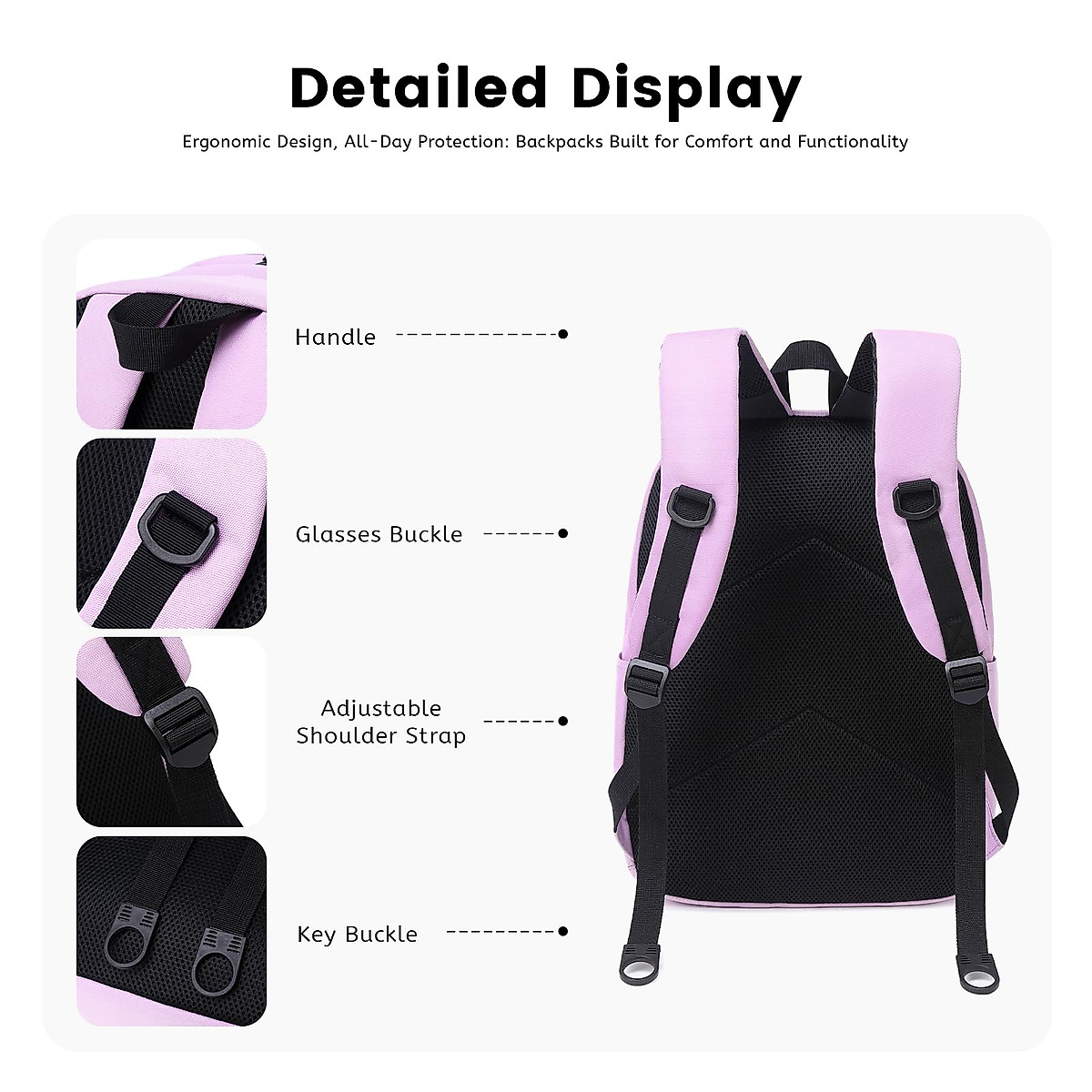 Lanola Laptop Backpack,Cool Student Backpack, Travel Business Backpack-Purple