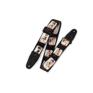 Levy's Leathers MPS2-072 2" Sonic Art Series Polyester Guitar Strap, Pin-Up Design