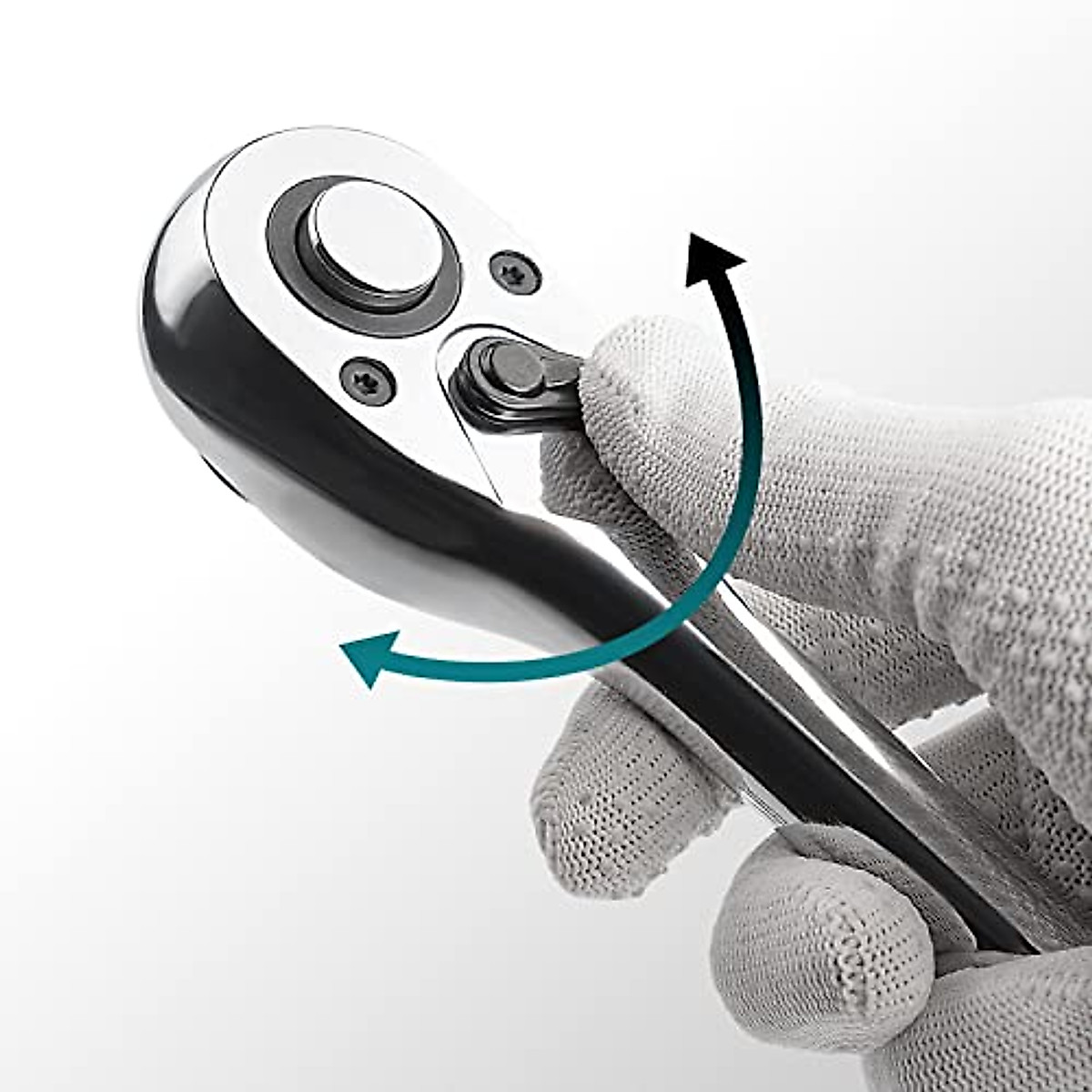 PHIRAH 1/4-Inch Drive Ratchet Handle, Ratchet Wrench, 72-Tooth Quick-Release Reversible Socket Wrench,CR-V Handle