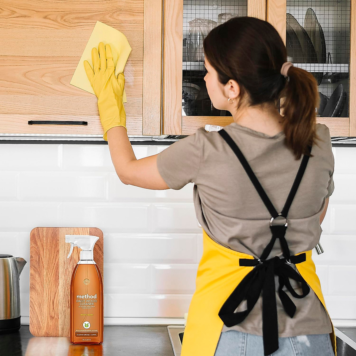 Method Daily Wood Cleaner 28oz Method Wood Polish 14 Oz, Daily Hardwood Cleaner Bundle with Microfiber Towel