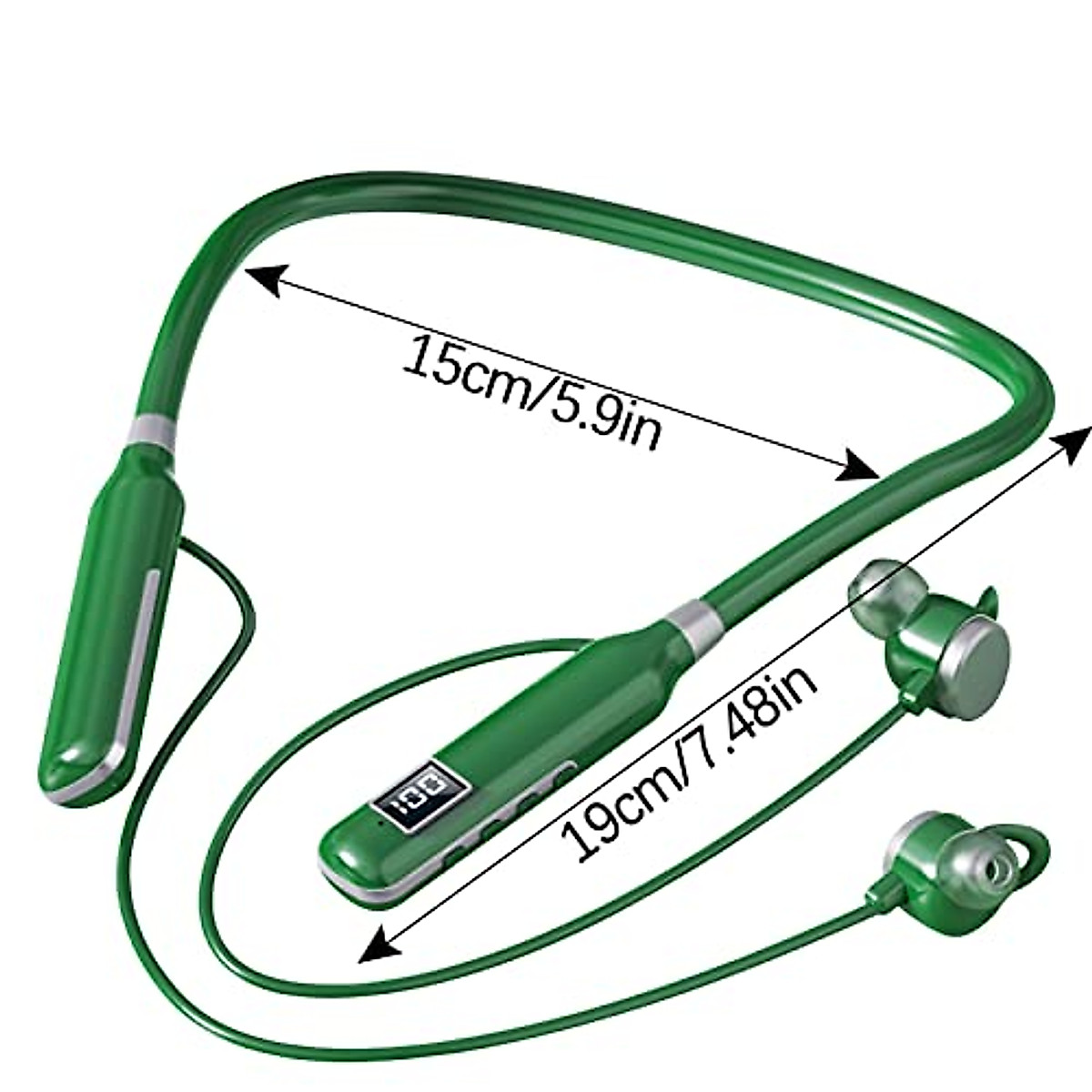 #sz0n9R Wireless Bluetooth Headset Sports Neck-Type Digital Display Noise-Cancelling Bluetooth Headset