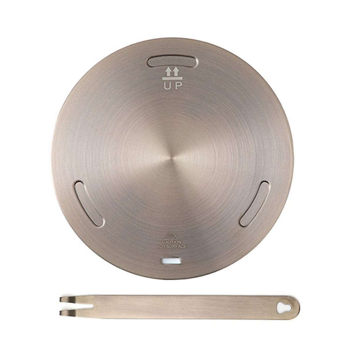 JIENAQIN 9.45inch Induction Cooktop Mat, Induction Converter Heat Diffuser Simmer Ring Plate,Stainless Steel Heat Diffuser Induction Plate with Stainless Handle Adapter Converter (24cm)