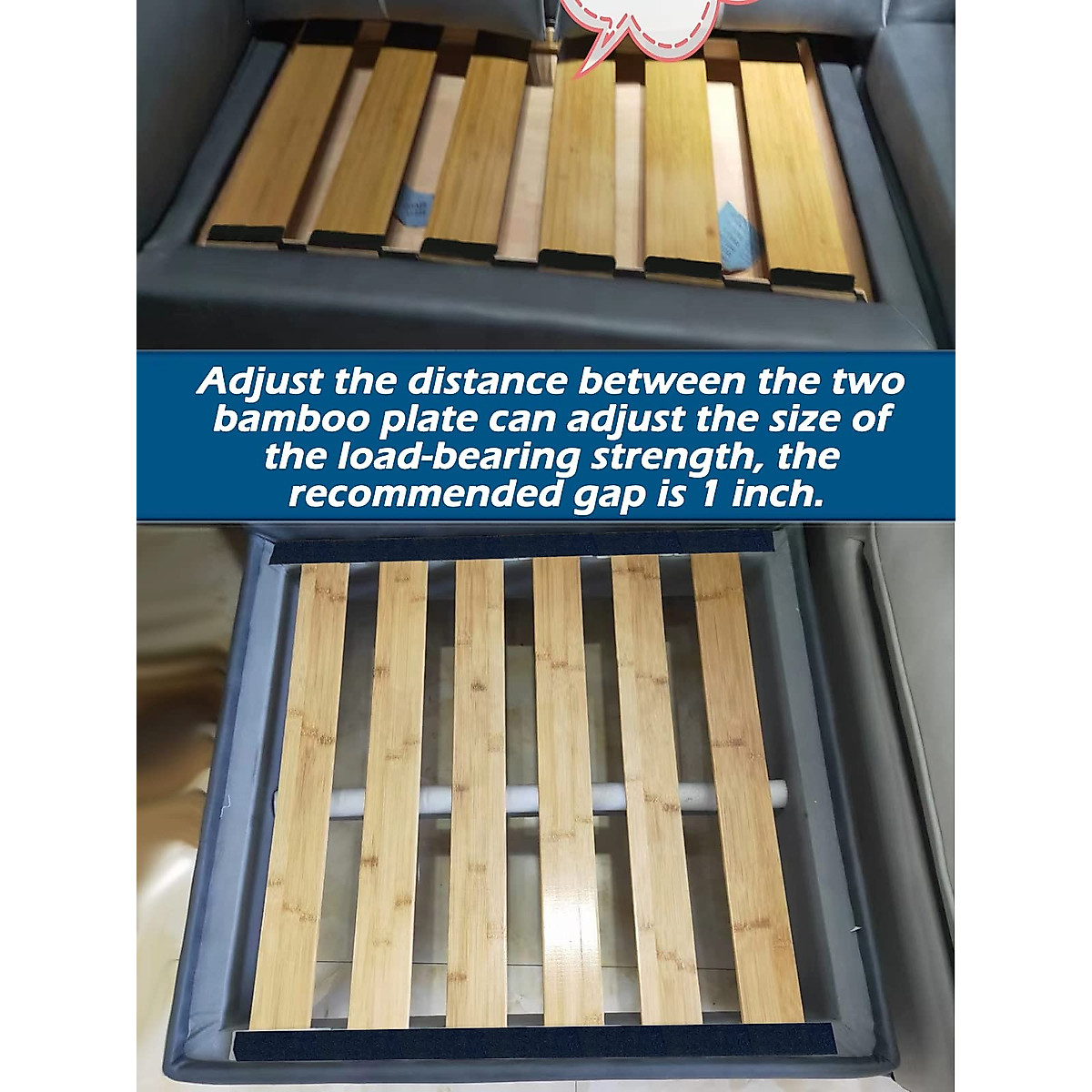 Kaupuar 27 * 25 inch Adjustable Couch Cushion Support Thicker Boards Insert Under Sofa Repair- Fix Sagging Furniture Seat (Set of 7)