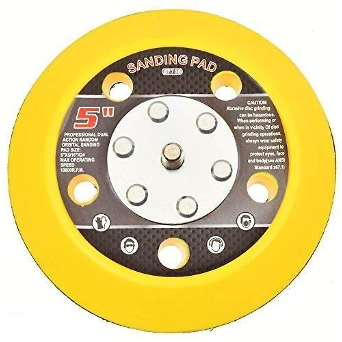5" Hook & Loop Sanding Pad Air Vacuum Sander Grinder Tools For Grinding Sanding