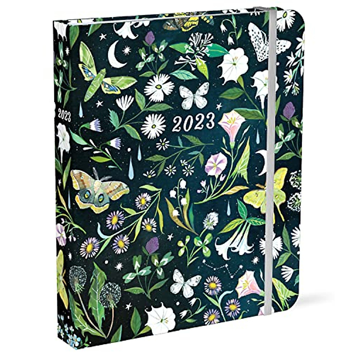 Katie Daisy 2023 Deluxe Hardcover Weekly Planner | 12-Month (Jan 2023 - Dec 2023) | 7.5" x 9" | Wire-O, Inner Pockets, Elastic Closure, Tabs