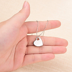 Jinlou Loved Ones Urn Pendant Necklace 925 Sterling Silver Keepsake Memorial Heart Cremation Jewelry for Women(Simple)