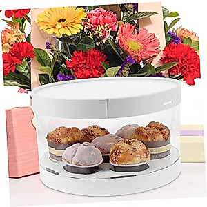 Abaodam 3pcs Cake Box Cupcake Transport Container Cupcake Holders Dessert Carrier Cupcake Storage Containers Cupcake Carrier with Lid Muffin Cake Carrier Cupcake Carrier with Cover