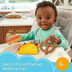Fisher-Price Tiny Treats Gift Set, 3 pretend food infant teething toys