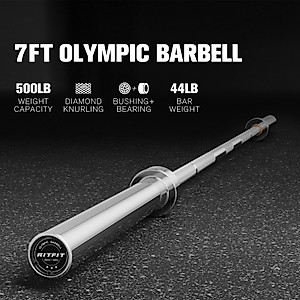 RitFit Squat Rack Power Cage Home Gym Package, Includes 1000LBS Power Rack with LAT Pull Down, Weight Bench, Rubber/Bumper Plates Set with Olympic Barbell (Package 1.6K (Bumper Plate 230LBS))-Orange