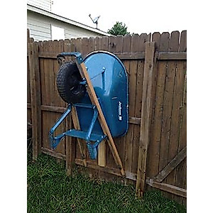 Tetra-Teknica GMH-01 4-in Steel Wall Mount Ladder and Wheelbarrow Hanger, Matte Black