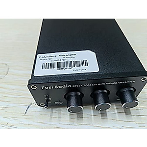 Fosi Audio BT20A Bluetooth 5.0 Stereo Audio 2 Channel Amplifier Receiver Mini Hi-Fi Class D Integrated Amp 2.0 CH for Home Speakers 100W x 2 with Bass and Treble Control TPA3116 (with Power Supply)