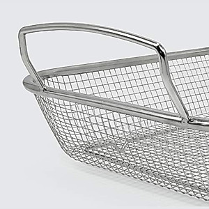 ExcelSteel Rectangular Stainless Steel Basket, 14.75" x 10.75" x 2.5", Stainless