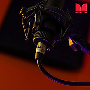 Monster Prolink Performer 600 Microphone Cable - Engineered with Custom XLR Connectors, Microfiber Dielectric, Duraflex Jacket, and Carbon Polymer Shielding, 20 ft. Cable