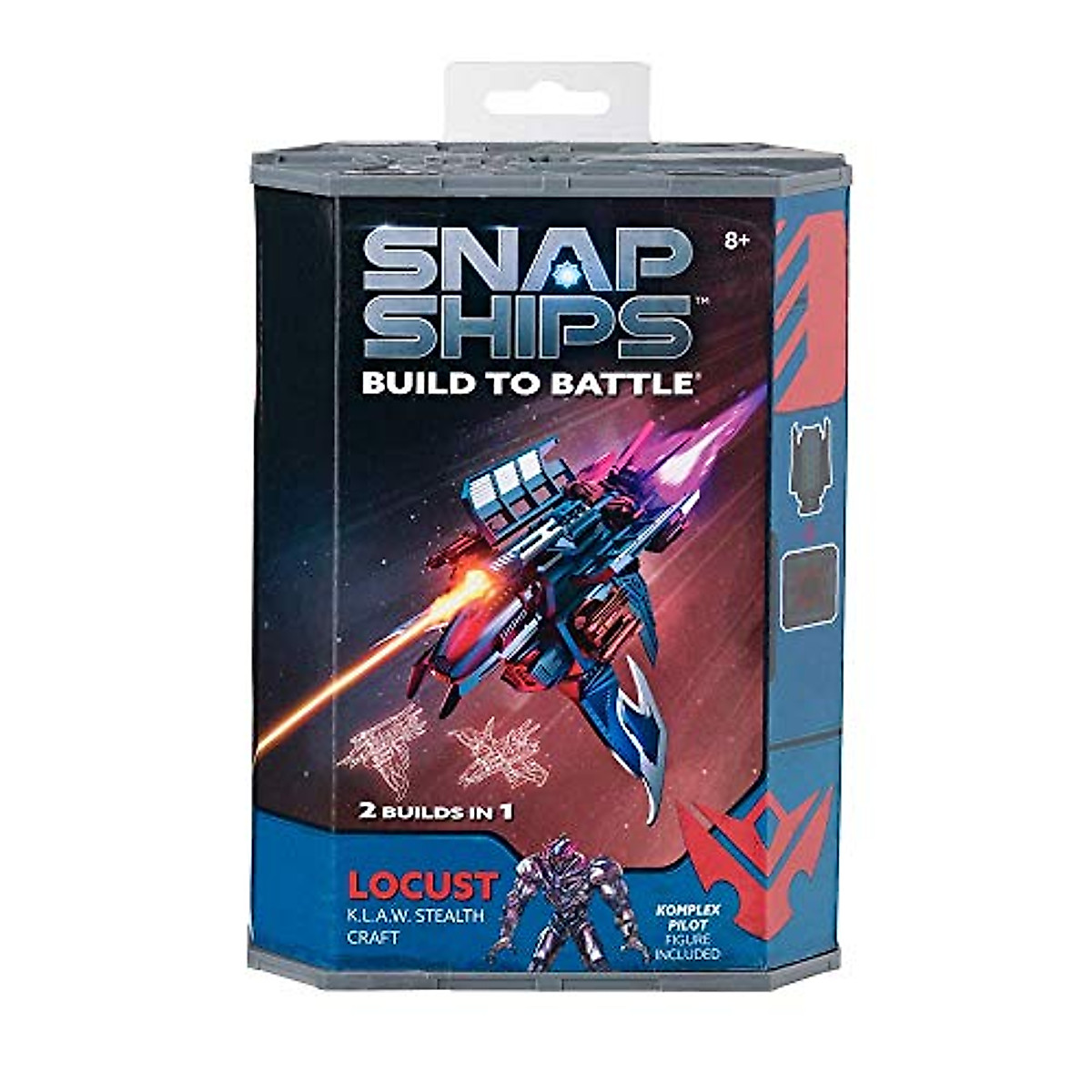 Snap Ships — Locust K.L.A.W. Stealth Craft — Construction Toy for Custom Building and Battle Play — Ages 8+
