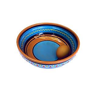 Cactus Canyon Ceramics Spanish Terracotta Deep Serving Dish, Blue
