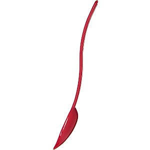 Carlisle FoodService Products Plastic Solid Spoon, 9 Inches, Red
