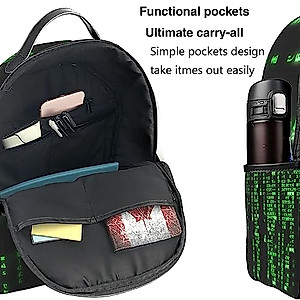BAFAFA Hacker age Printed Travel Backpack Business Work Bag Computer Bag Outdoor Sports Rucksack