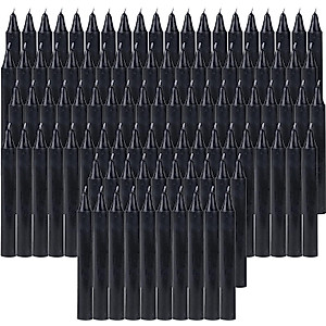 NORDICO Candlelights 100 pcs Bulk Black Candles-Magic Ritual Small Mini Spell Chime Candles-for Pagan and Witchcraft Altars-4 inch X 1/2 inch Diameter