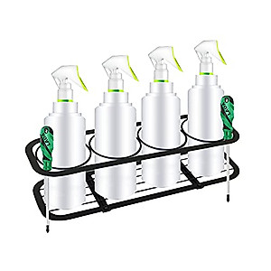 Artsculpture Spray Bottle Rack | Easy Install Wall Mount Hardware Included | Heavy-Duty Powder Coated Steel Can Storage Holder for Garage and Home | Craft Workspace Paint Bottle Organizer, Black