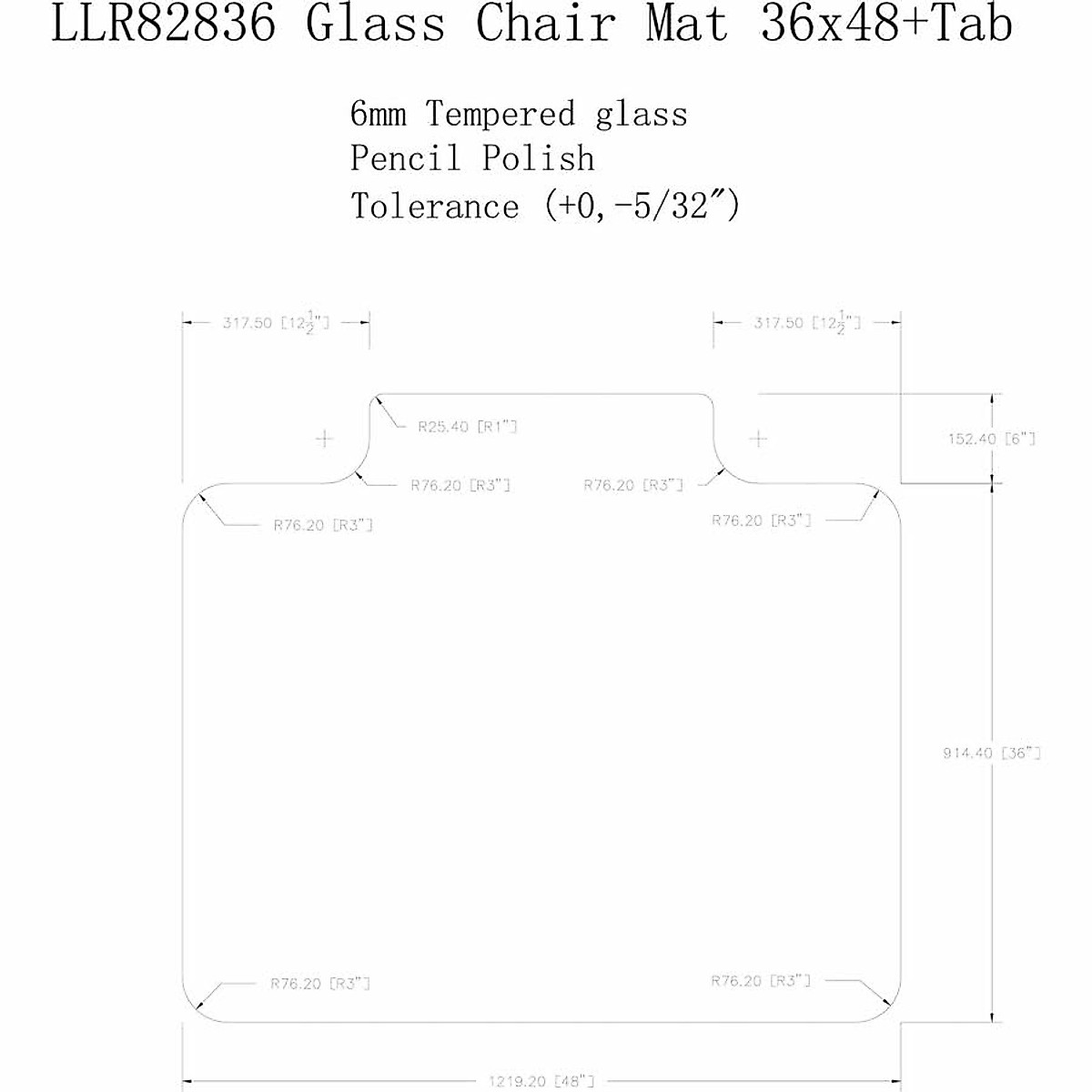 Lorell, LLR82836, Glass Chairmat with Lip, 1 Each, Clear