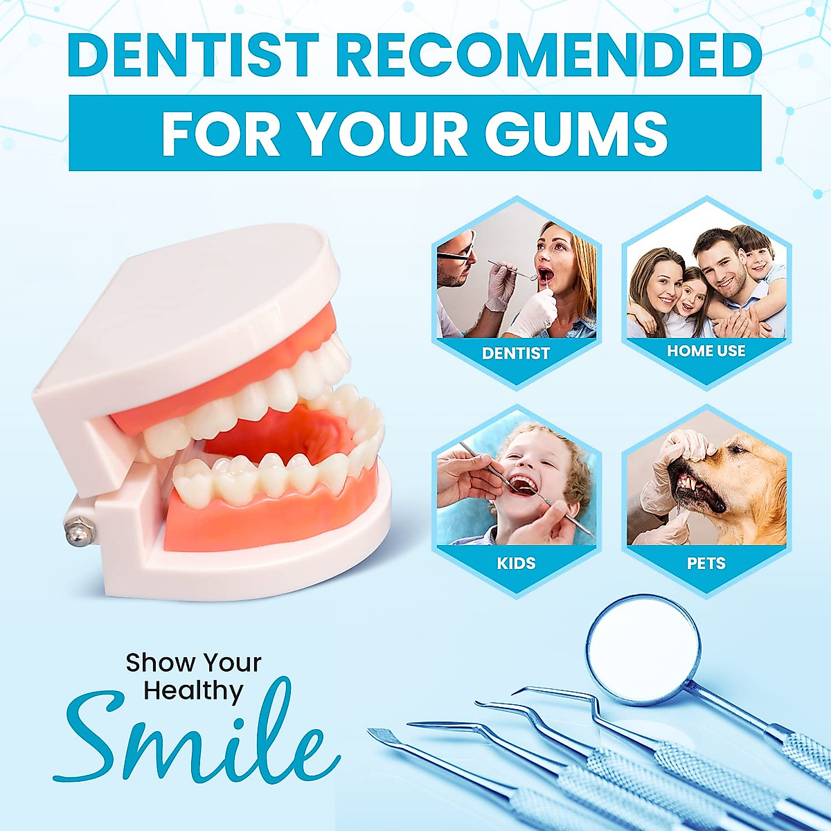 Dental Tools, Dental Pick for Teeth Cleaning - Dental tools to remove plaque and tartar - Dentist Instrument Set for Teeth Cleaning - Stainless Steel Scraper and Mouth Mirror for Calculus (Aqua)