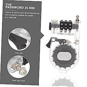 NOLITOY 2pcs Snowboard Security Lock Snowboard Locks Boots Safety Lock Portable Lock Stroller Locks Coded Lock Baby Snowboard Bike Compact Lock Sporting Goods Steel Wire Travel Telescopic