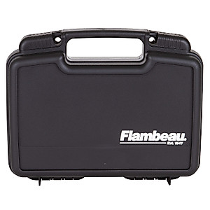 Plano Gun Guard SE Series Single Scoped Pistol Case with Padlock Tabs and Protective Foam Padding, Black & Flambeau Outdoors 1011 Safe Shot 10" Pistol Pack Case, Portable Firearm Storage Accessory