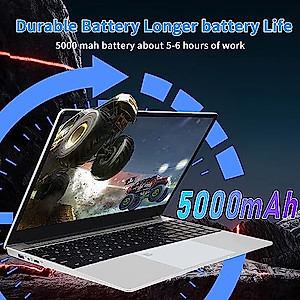 Nmybwo 【Win 11 Pro/MS Office 2019】 15.6" Laptop Computer 16G RAM 256GB SSD,Celeron N5095 (2.0-2.9Ghz) Quad core Processor,1920x1080 FHD Display,4TB Expansion/BT5.0/Backlit KB/(16G+256GB SSD,Silver)