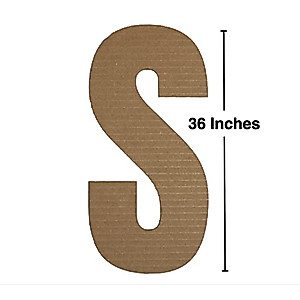 Large Flat Cardboard Letters | Choose Your own Letters and Numbers | Large Flat Cardboard Numbers | Decorative Letters | Giant Letters for Wall Decor | Craft Letters | (36 Inch)