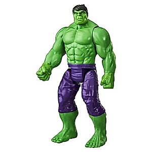 Marvel Avengers Titan Hero Series Blast Gear Deluxe Hulk Action Figure, 30-cm Toy, Inspired ByMarvel Comics, for Children Aged 4 and Up,Green