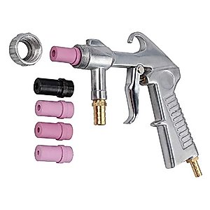 AMTOVL Sand Blasting Guns Sandblaster + 4Pcs Ceramic Nozzles + Extra Iron Nozzle Tip Set