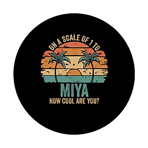MIYA Cute Retro Girls Groovy MIYA Personalized Name PopSockets Standard PopGrip
