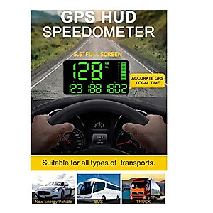 ELING Universal Head Up GPS Speedometer C90 HUD Digital Speed Display MPH KM/H LED Screen Speed Projector with Over Speed Alarm for All Vehicles
