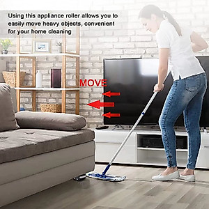 Furniture Dolly Mobile Roller with Locking Wheels, Extendable Appliance Rollers Mobile Washing Machine Base, Fridge Stand Moving Cart for Washers, Refrigerators, Dryers, Dishwashers (Black)