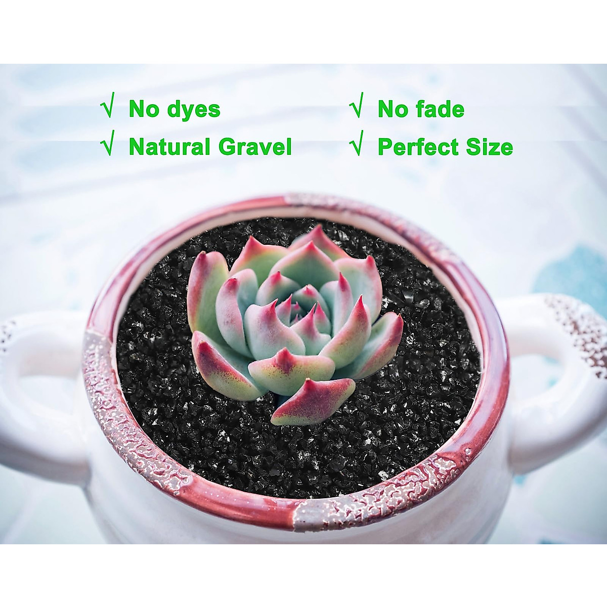 Boniosz 5lb Succulents and Cactus Black Sand, Décor & Additive Tiny Stones,DIY Rocks Gravel for Bonsai, Fairy Gardening, Terrarium, Vases Fillers