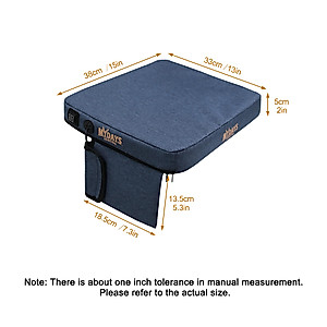 MYDAYS Portable Heated Seat Cushion, Memory Foam Heating Seat Pad for Outdoor Stadium Bleacher Camping, Power Bank Not Included（Blue）