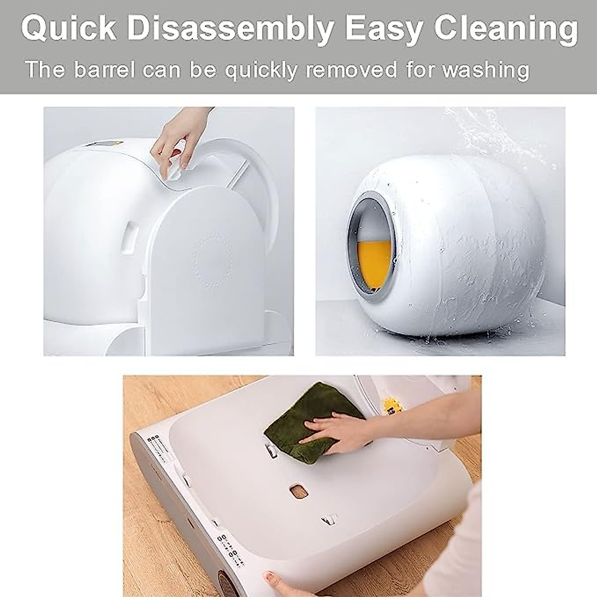 Self Cleaning Cat Litter Box, Automatic cat Litter Box, 65L + 9L Cat Litter Cleaning Robot, App Control