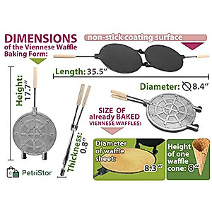 Waffle Maker round form Non-stick Cookies Pastry