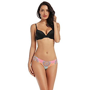 voenxe Women Bikini Underwear,Seamless Breathable Ladies Panties,No Show Comfortable Briefs Undies for Women,Hipster,5-Pack