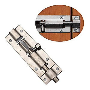 2 Pcs Door Lock Bolt Barrel Sliding Latch Lock with Screws for Bathroom Toilet Shed Door Furniture Pet Gate, 3 Inch