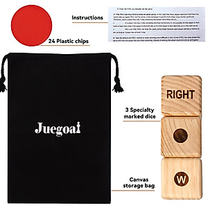 Juegoal Giant Dice Game, Wooden Lawn Dice Games for Kids Adults Family