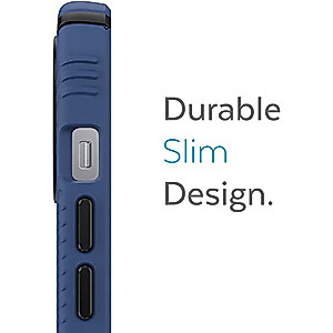 Speck Presidio2 Grip Case for Apple iPhone 13 Pro Polycarbonate,Shock-Absorbent Coastal Blue and Black Compatible w Mag Safe