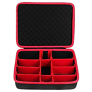 Khanka Hard Battery Storage Box Holder, Carrying Case Replacement for Milwaukee M12 M18 18V Battery and Charger - Holds 12V M18 18V 2.0/3.0/4.0/5.0/6.0/6.5/8/9.0/12.0-Ah Battery, Charger (Case Only)