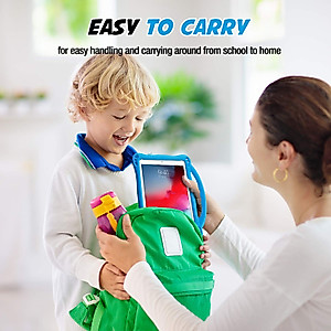 ProCase Kid Case for iPad 9.7 6th 5th 2017 2018/ iPad Air 2 Air 1/ iPad Pro 9.7 2016 for Boys Girls, Shockproof Lightweight Rugged Cover Full Protective Case with Handle Kickstand -Blue